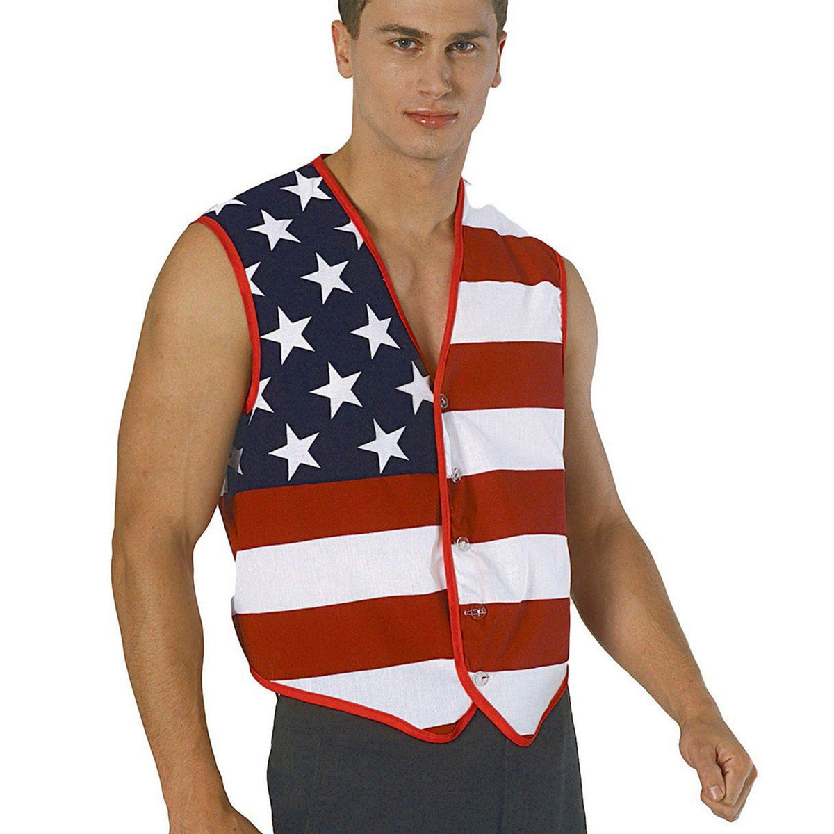 Mens American Flag Vest — Costume Super Center
