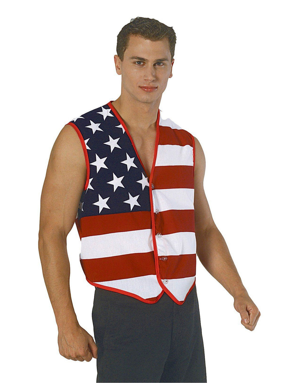 Mens American Flag Vest — Costume Super Center
