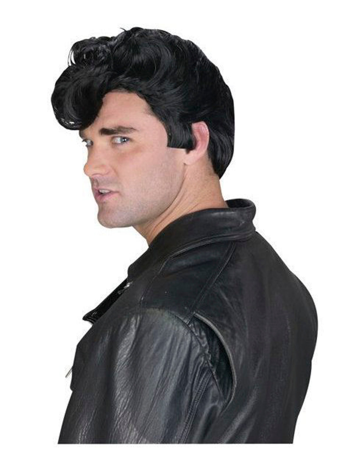 Men's Black Greaser Wig — Costume Super Center