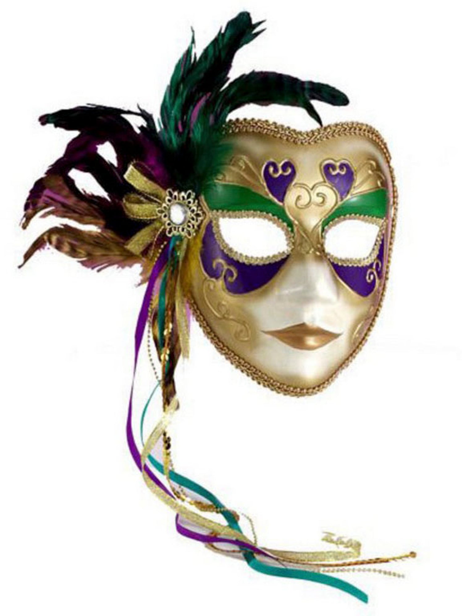 Deluxe Mardi Gras Mask — Costume Super Center