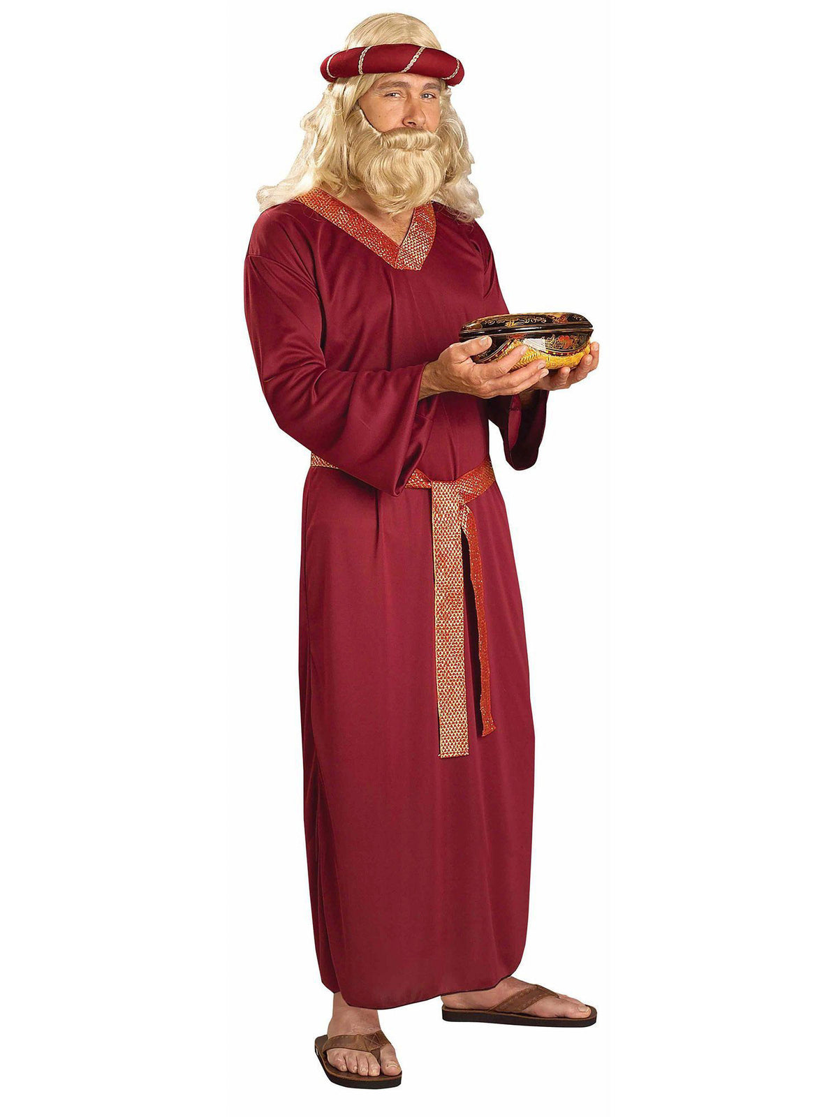 Adult Burgundy Wiseman Costume — Costume Super Center