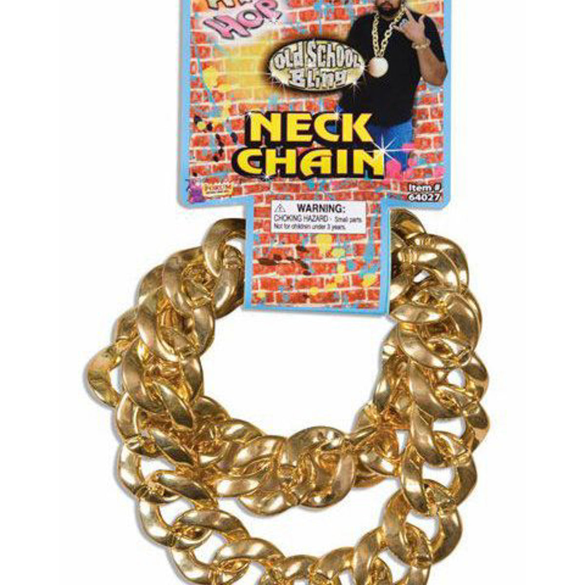 Gold Big Link Neck Chain — Costume Super Center