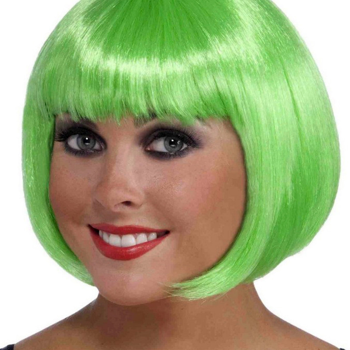 Short Bob Neon Green Wig — Costume Super Center