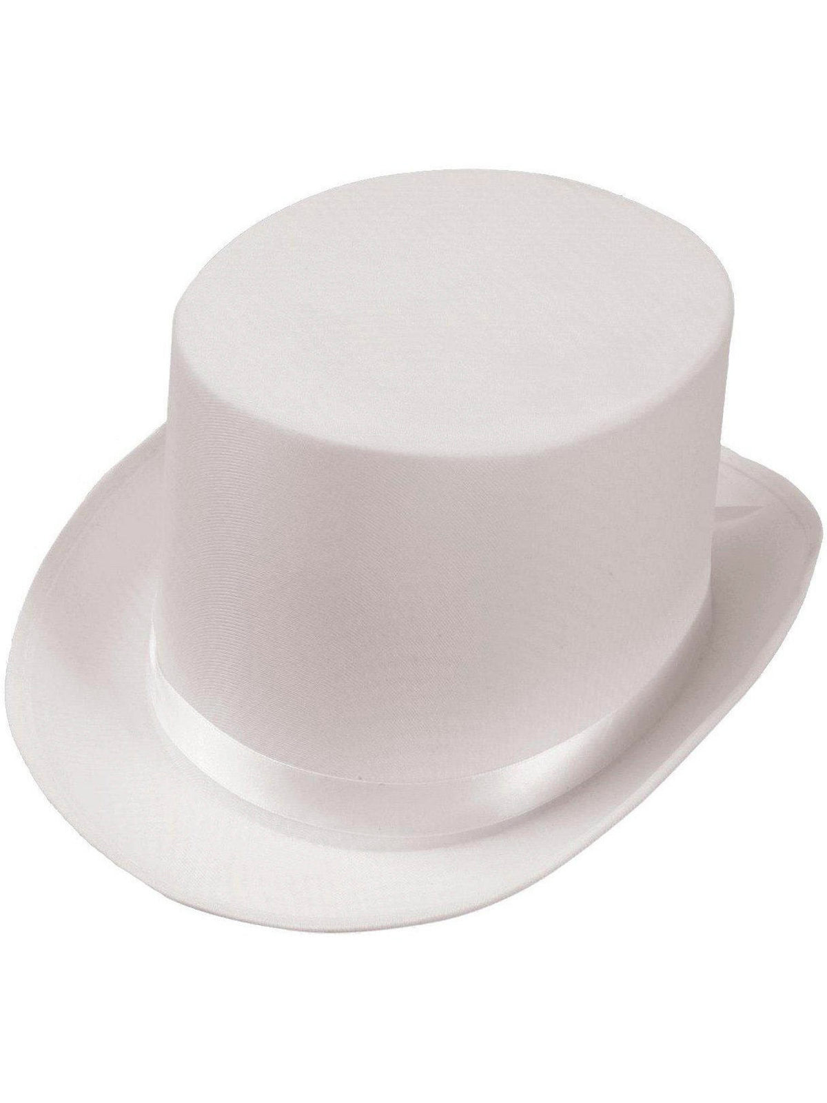 Satin (White) Adult Top Hat — Costume Super Center
