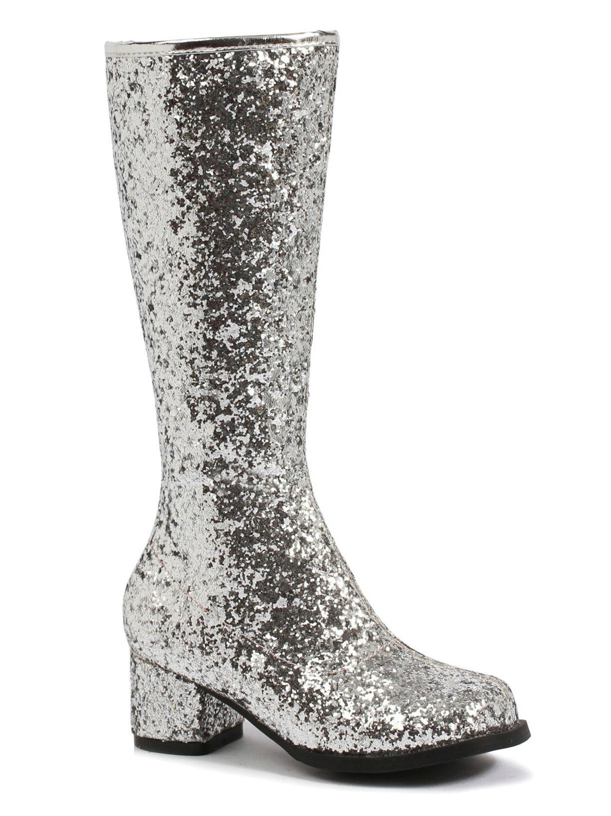 Kids Silver Glitter Gogo Boots — Costume Super Center