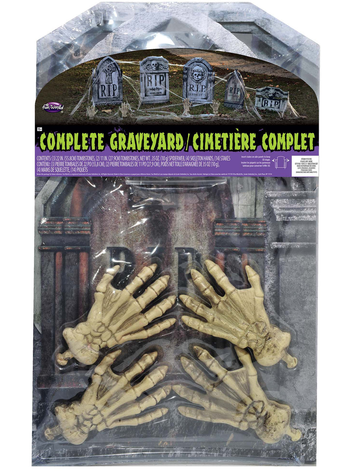 Complete Skeleton Tombstone Graveyard Set — Costume Super Center