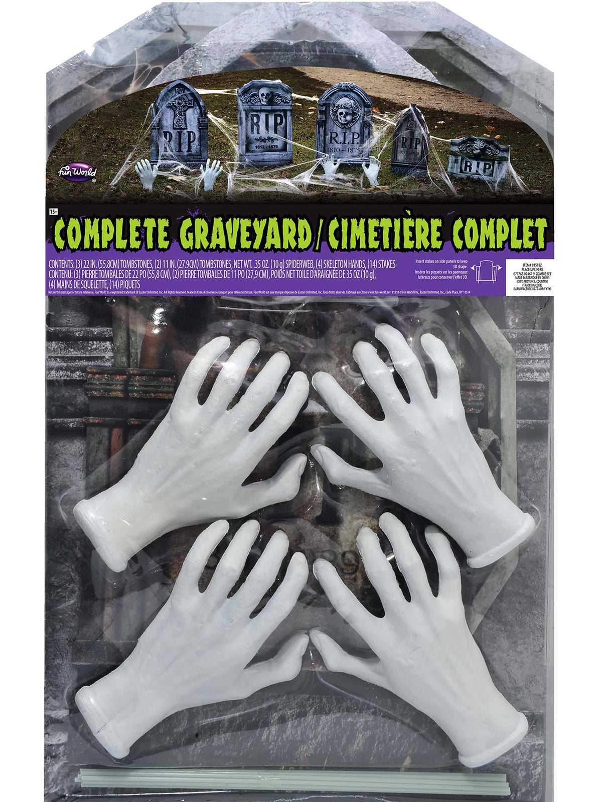 Complete Zombie Tombstone Graveyard Set — Costume Super Center