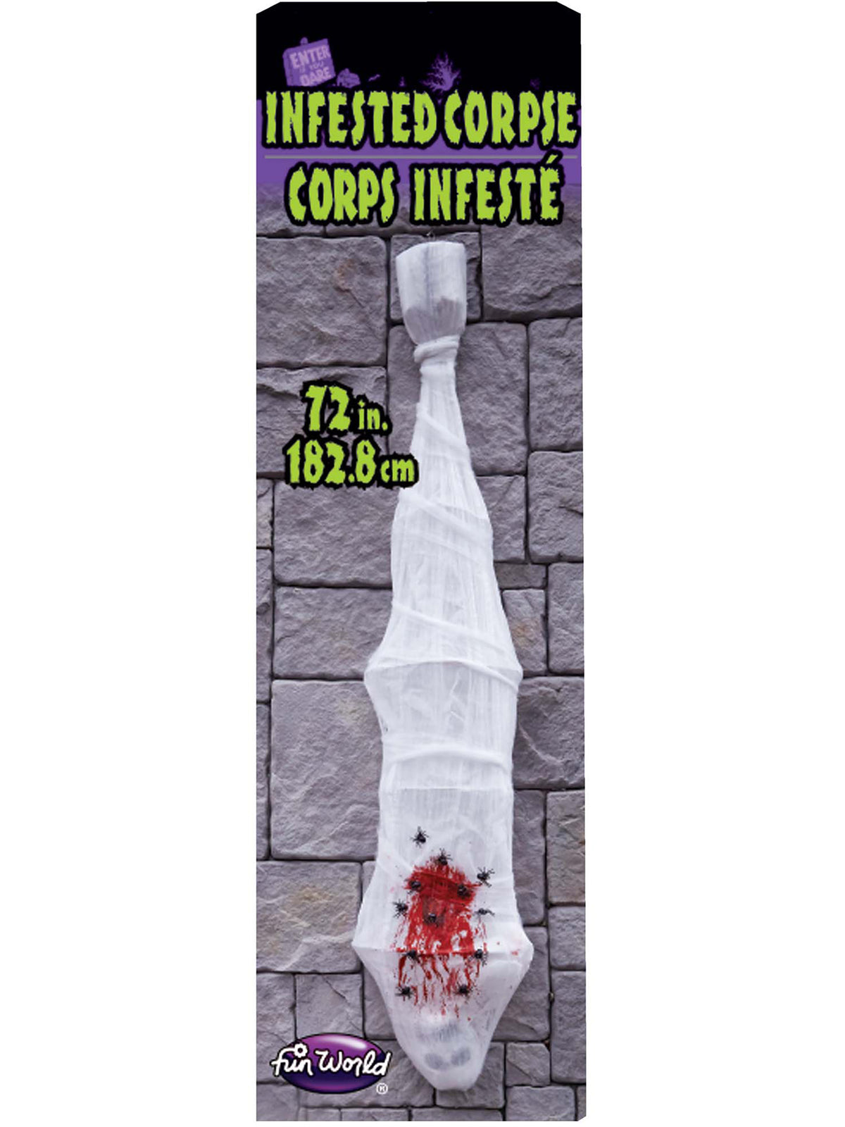 6 Foot Infested Bloody Corpse Hanging Decoration — Costume Super Center