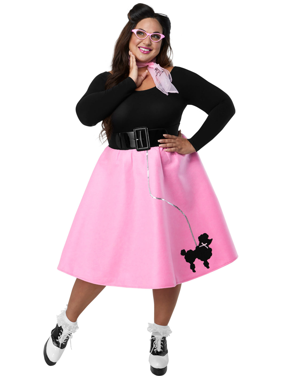Adult Plus Pink Poodle Skirt Costume Costume Super Center