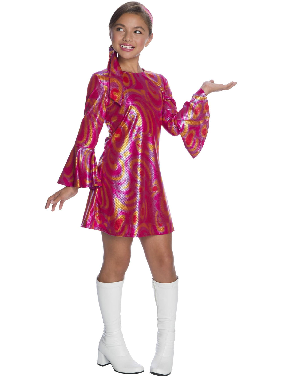 Fuchsia Swirl Disco Diva Costume for Girls — Costume Super Center
