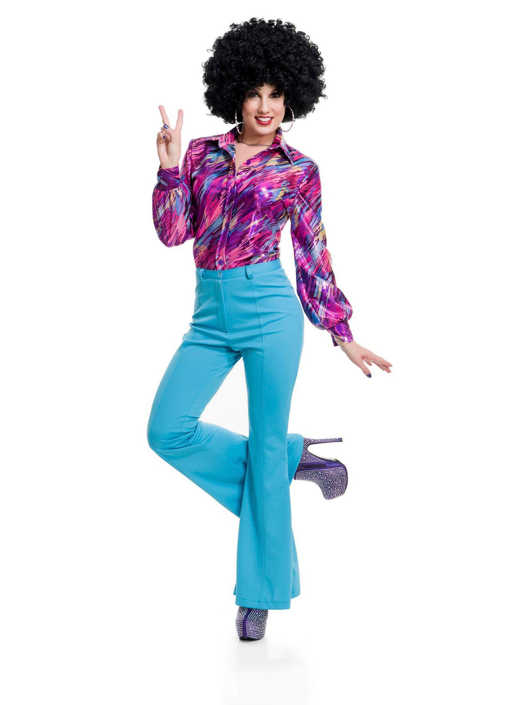 Women's 70s Queen Disco Shirt — Costume Super Center