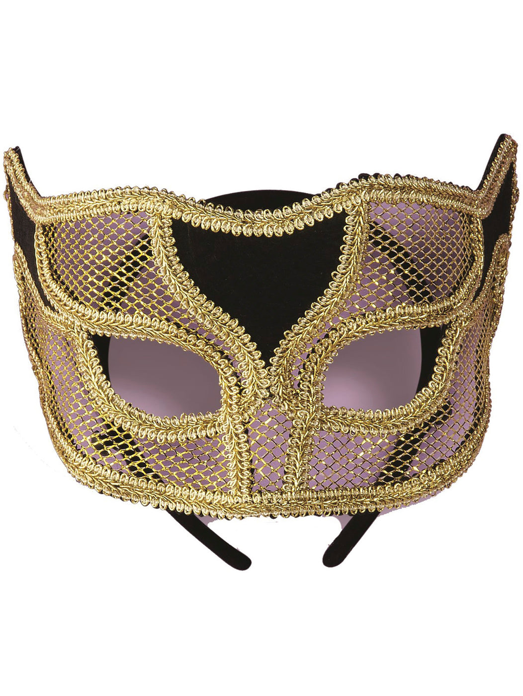 Adult Gold Netted Mask — Costume Super Center