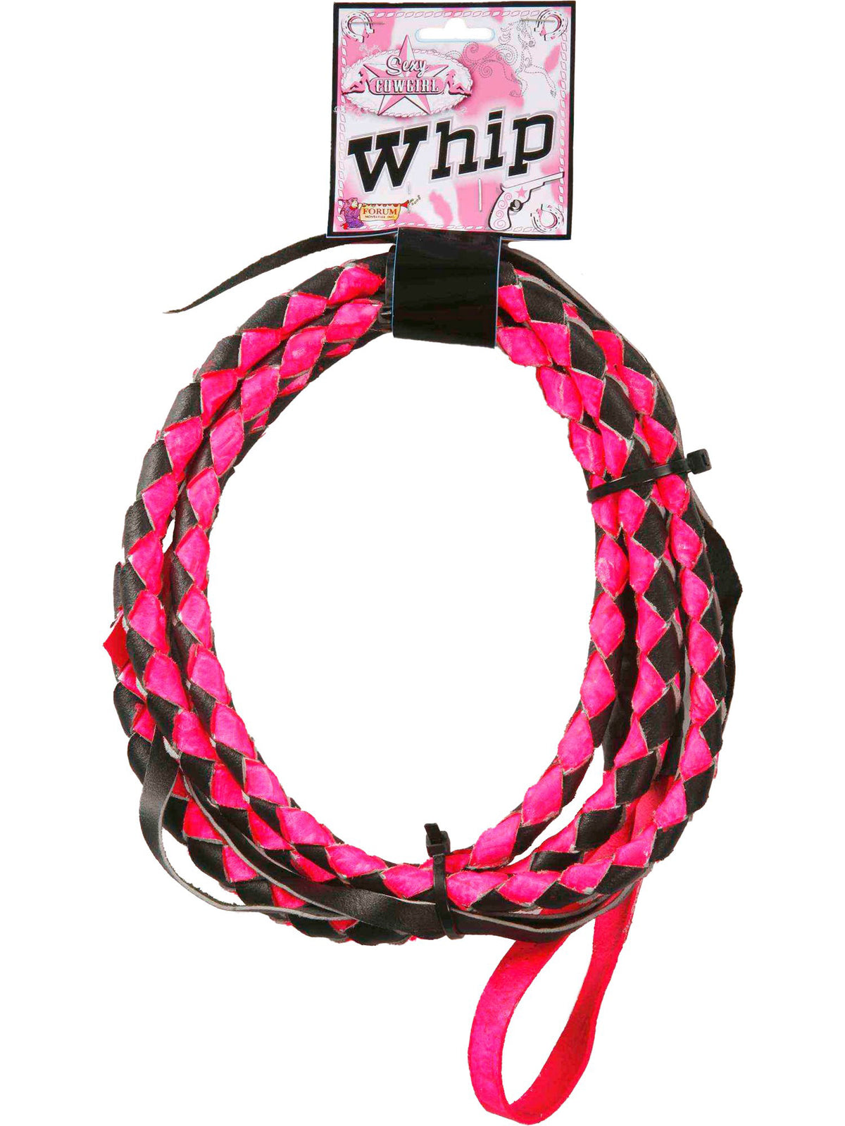 Adult Pink/Black Cowgirl Whip Accessory — Costume Super Center