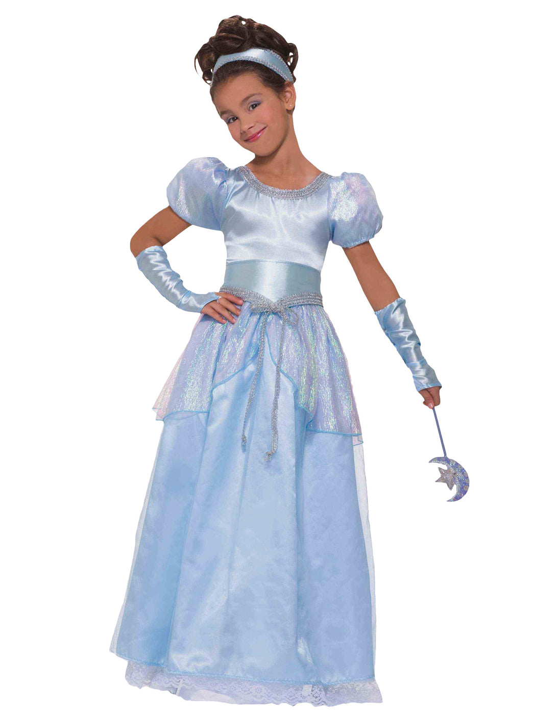 Girls Silver Blue Princess Costume — Costume Super Center