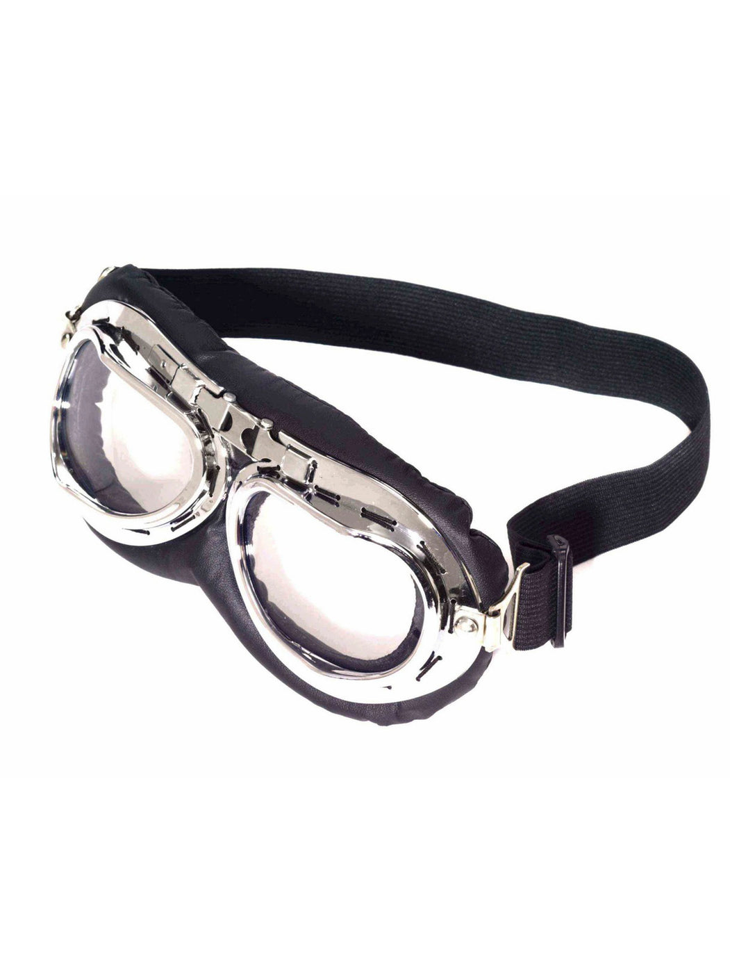 Steampunk Aviator Goggles Black Adult — Costume Super Center