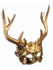 Golden Faun Mythical Creatures Mask — Costume Super Center