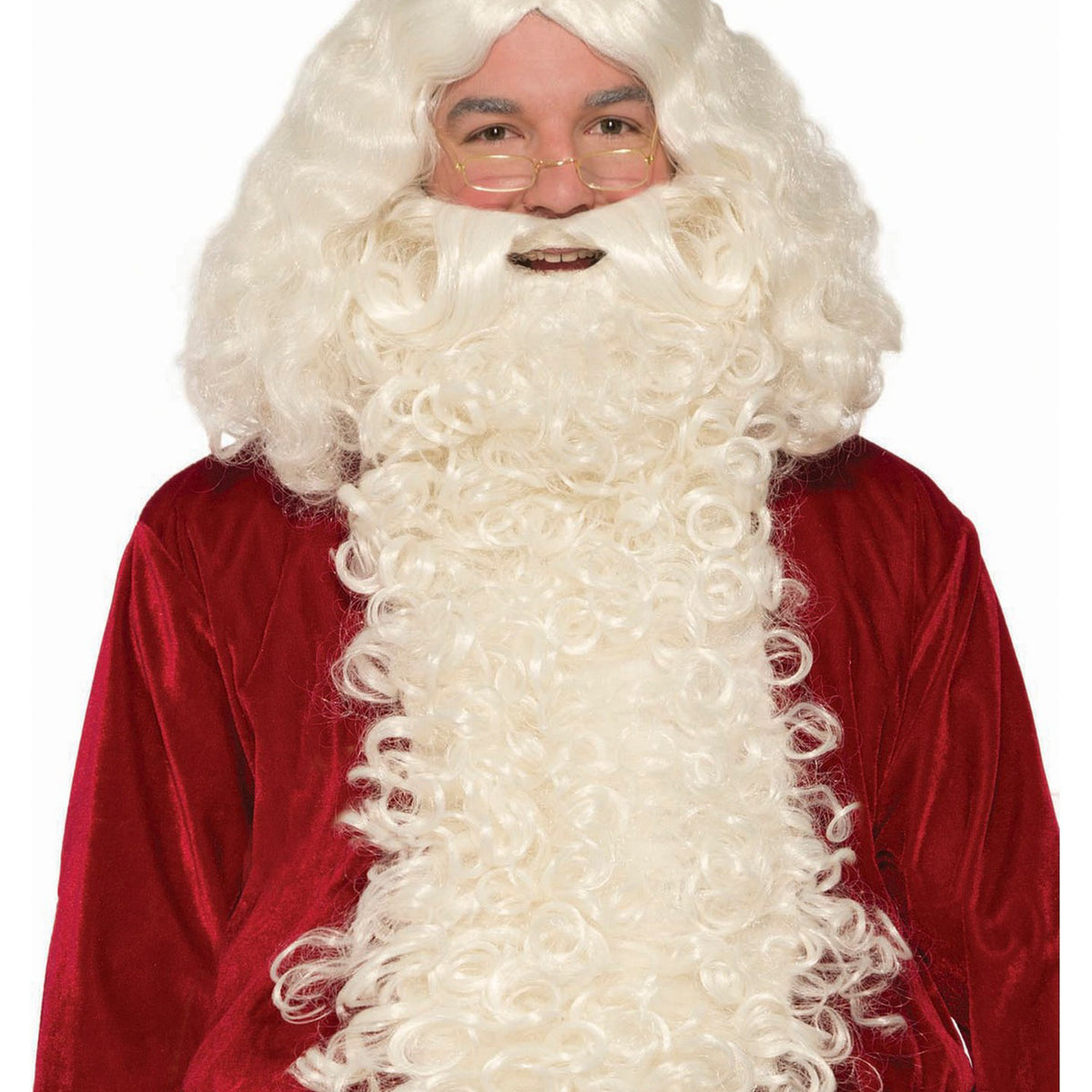 Deluxe Long Santa Beard and Wig Set — Costume Super Center