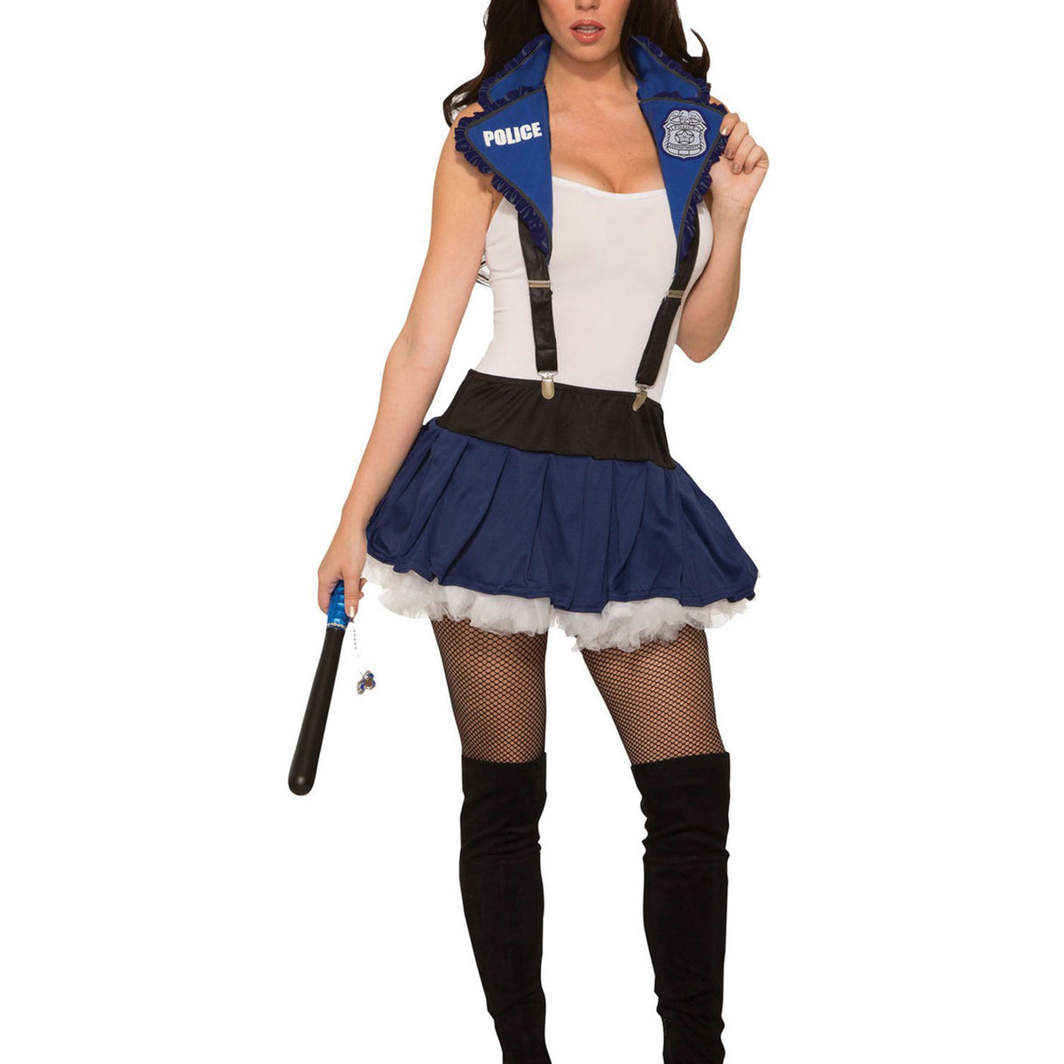 Adult Police Collar and Suspenders — Costume Super Center