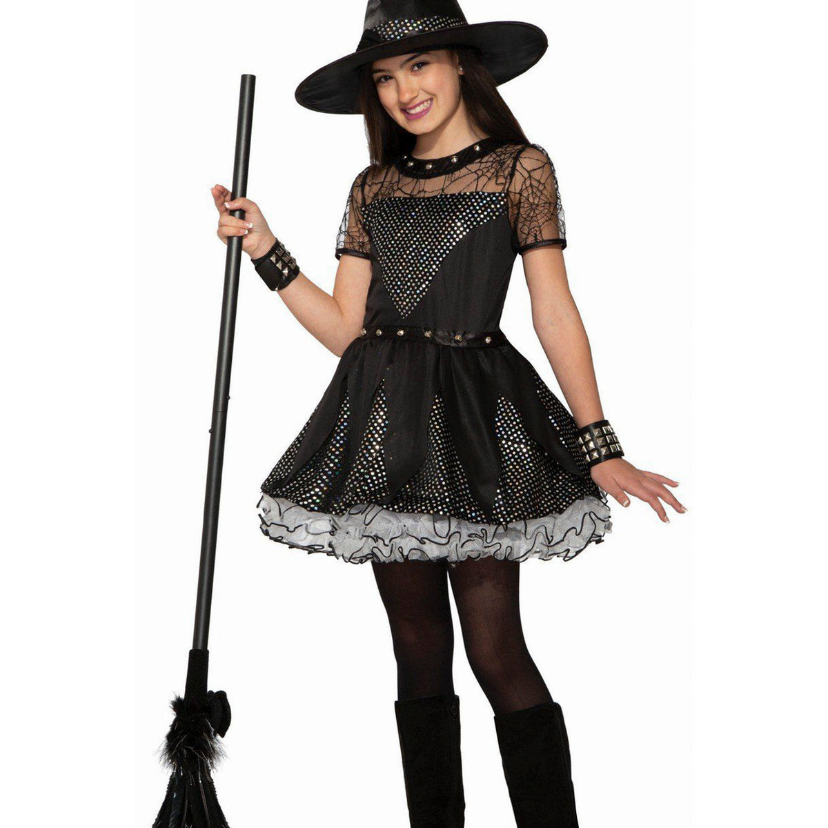 Girl's Rebel Rock Witch Classic Costume — Costume Super Center