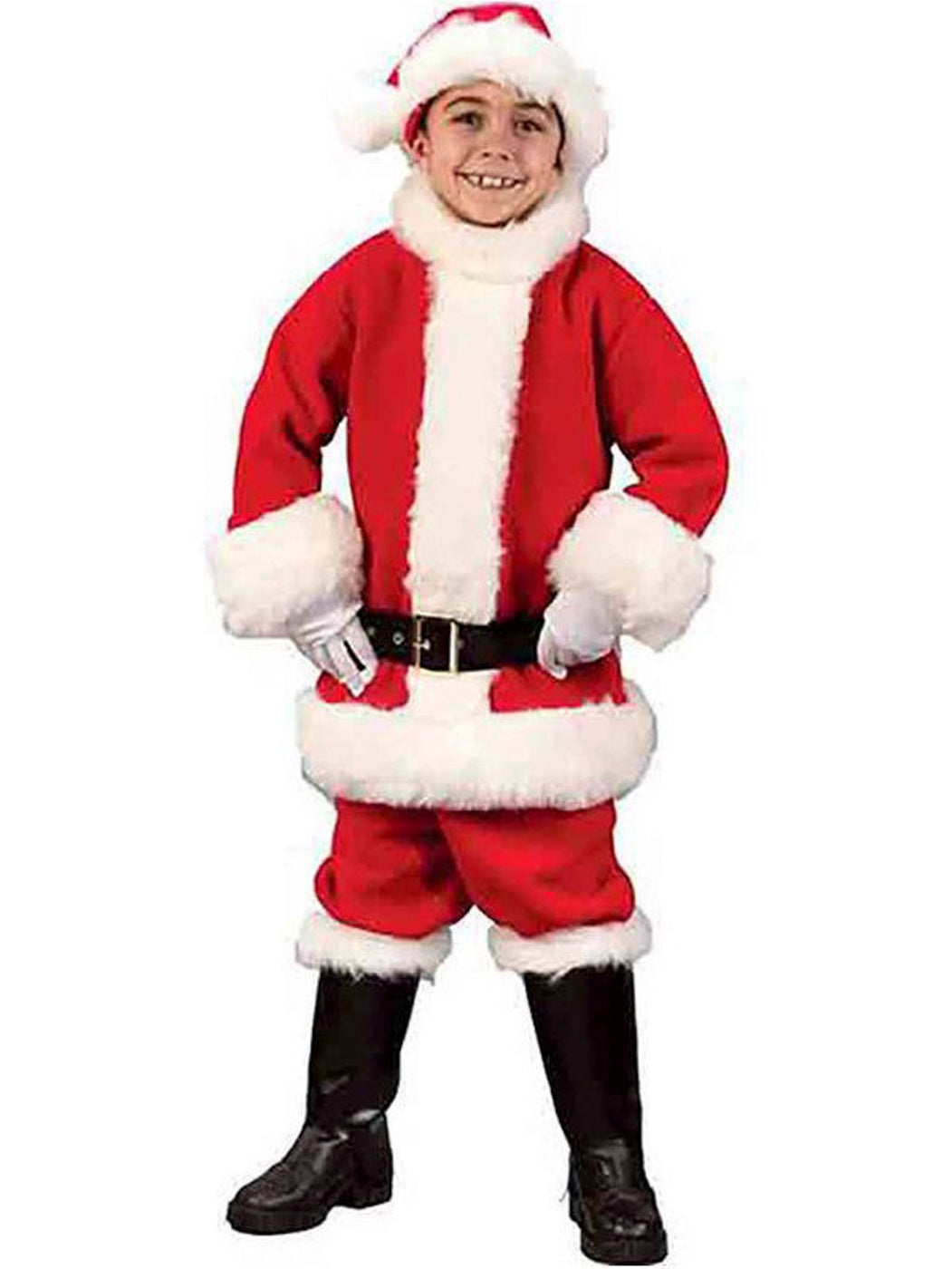 Child Flannel Santa Suit — Costume Super Center