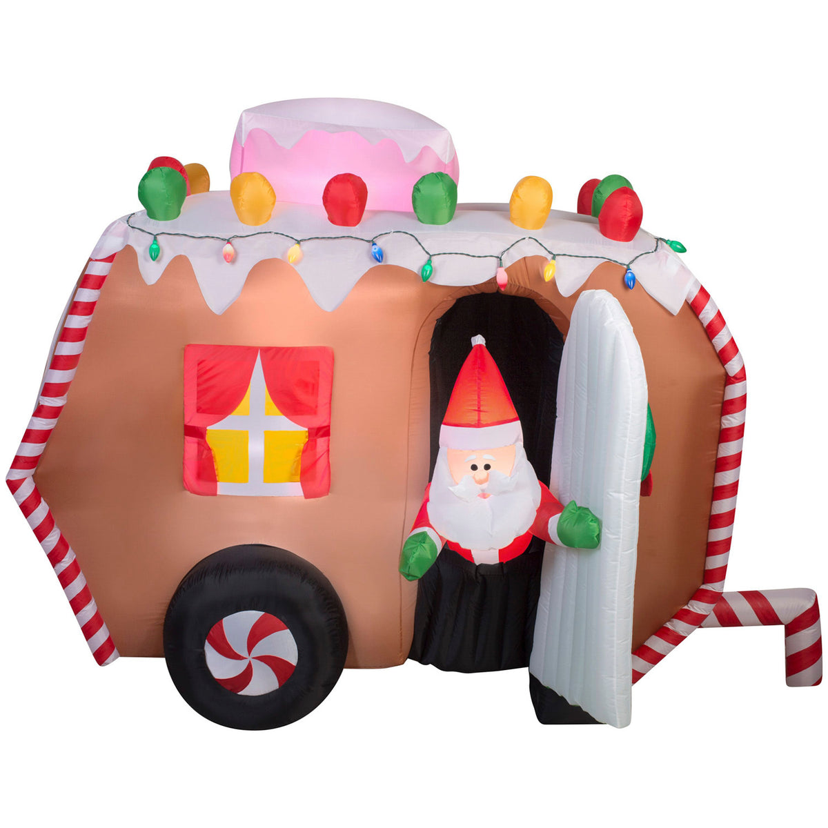 Gingerbread Trailer Animated Inflatable Airblown Decor — Costume Super ...