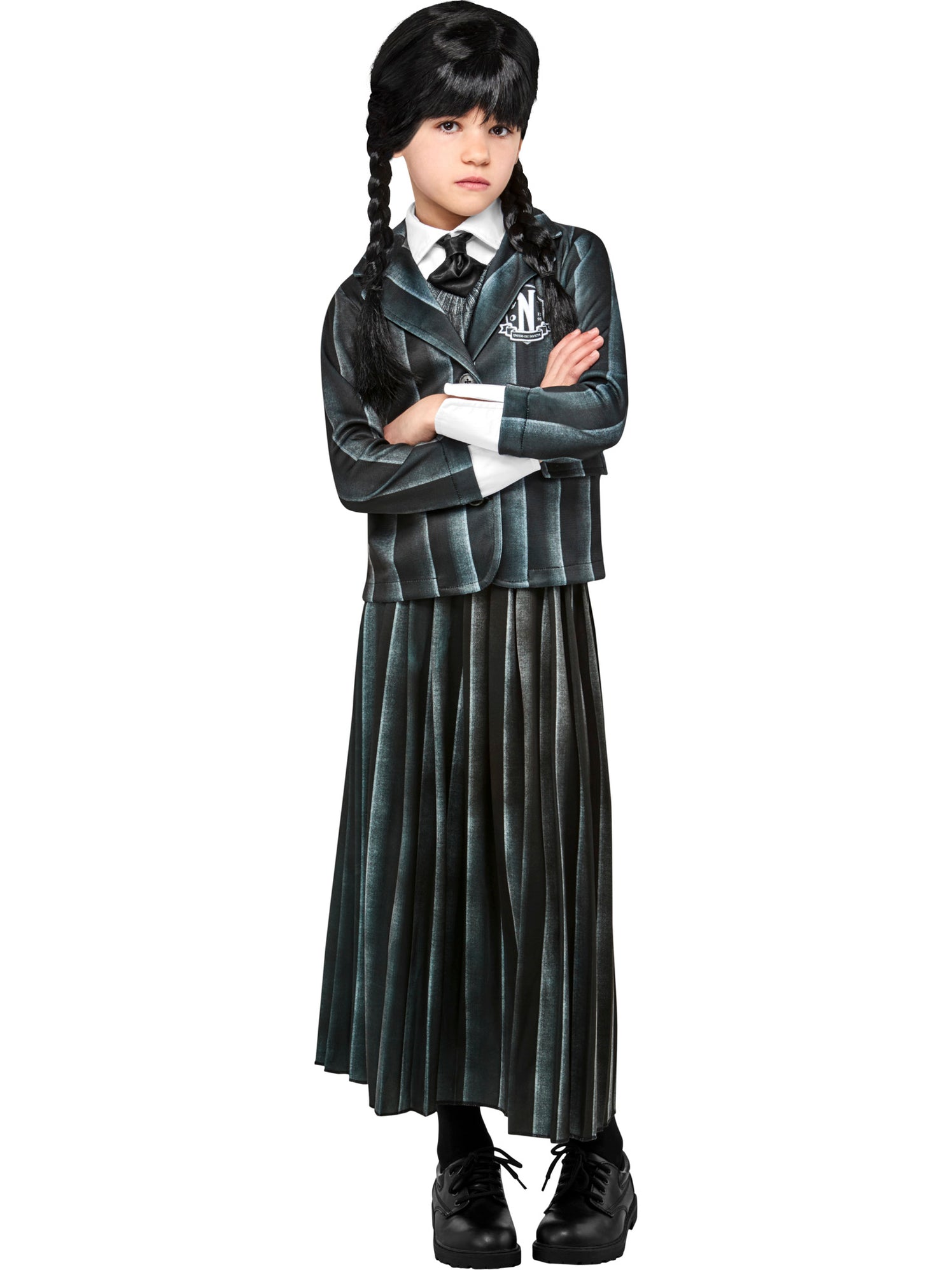 Kids Wednesday Addams Nevermore Academy Uniform Costume — Costume Super ...