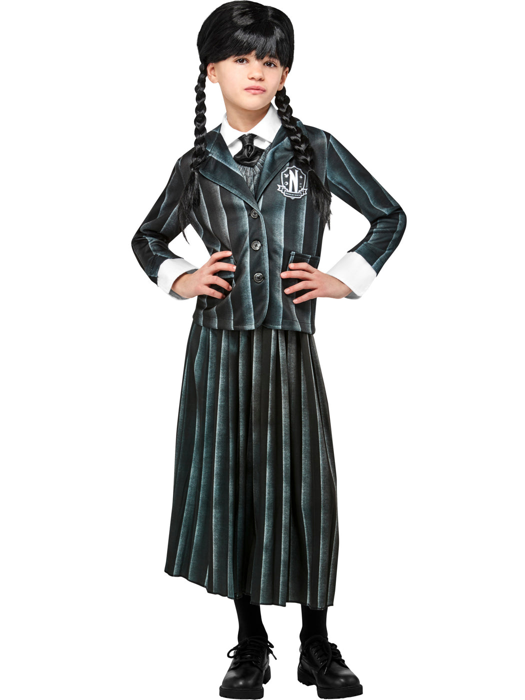 Kids Wednesday Addams Nevermore Academy Uniform Costume — Costume Super ...