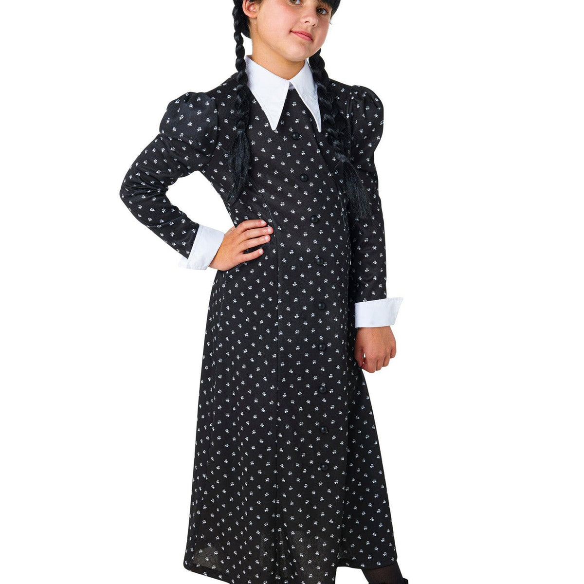 Girls' Wednesday Addams Dress — Costume Super Center