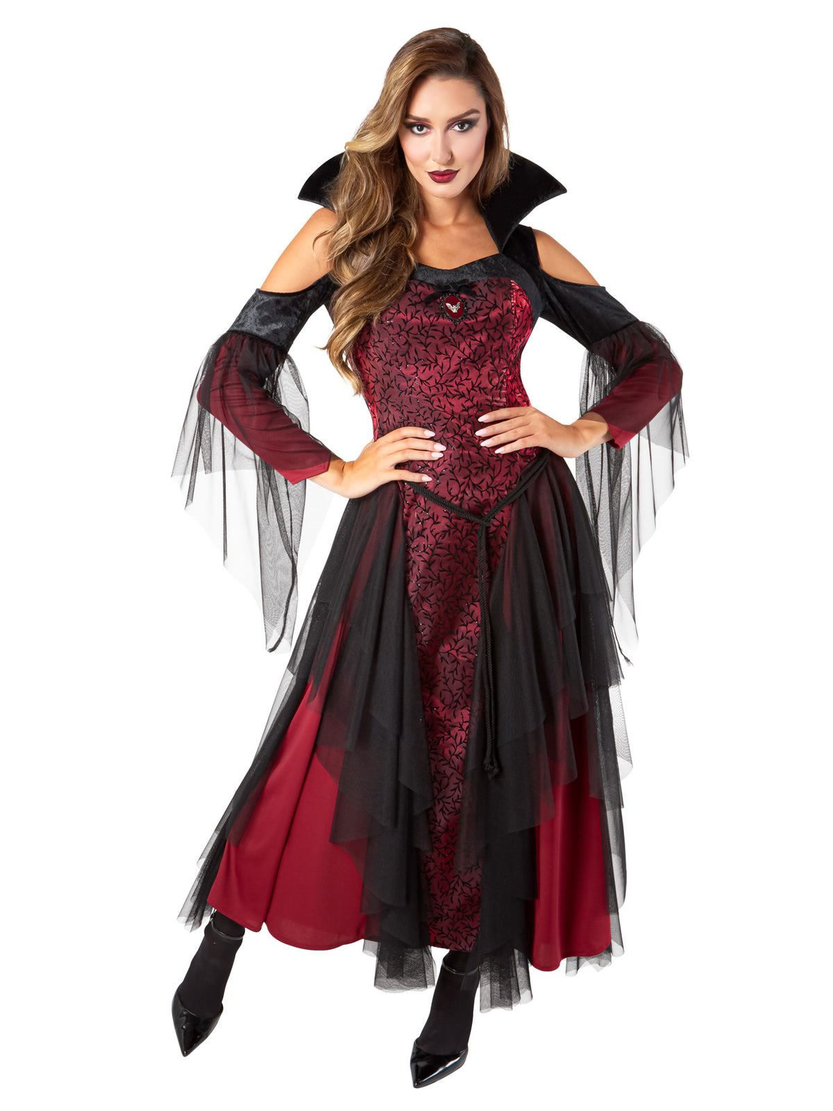 Women's Red Vintage Vampiress Costume — Costume Super Center