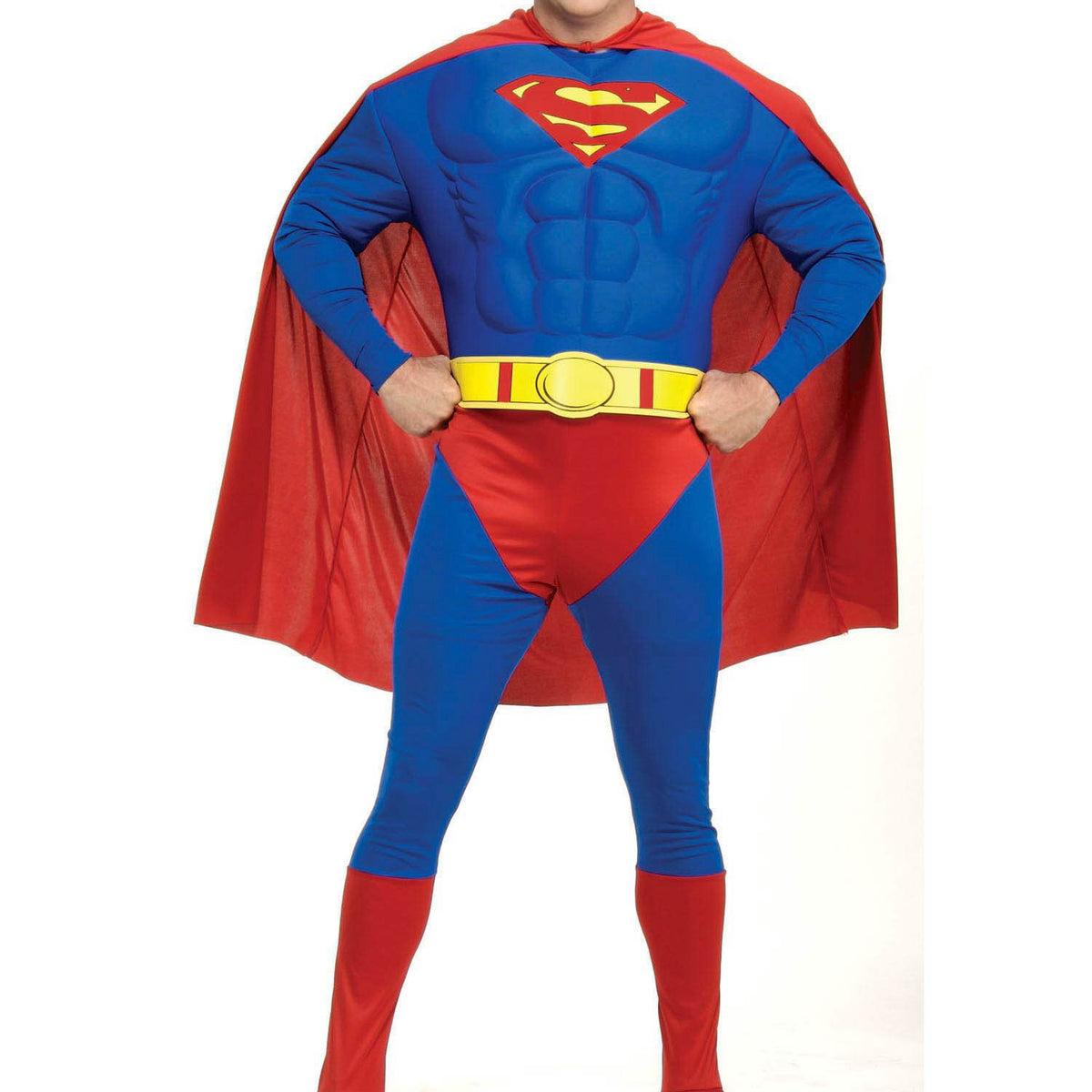 Adult Deluxe Plus Size Superman Muscle Suit Costume — Costume Super Center