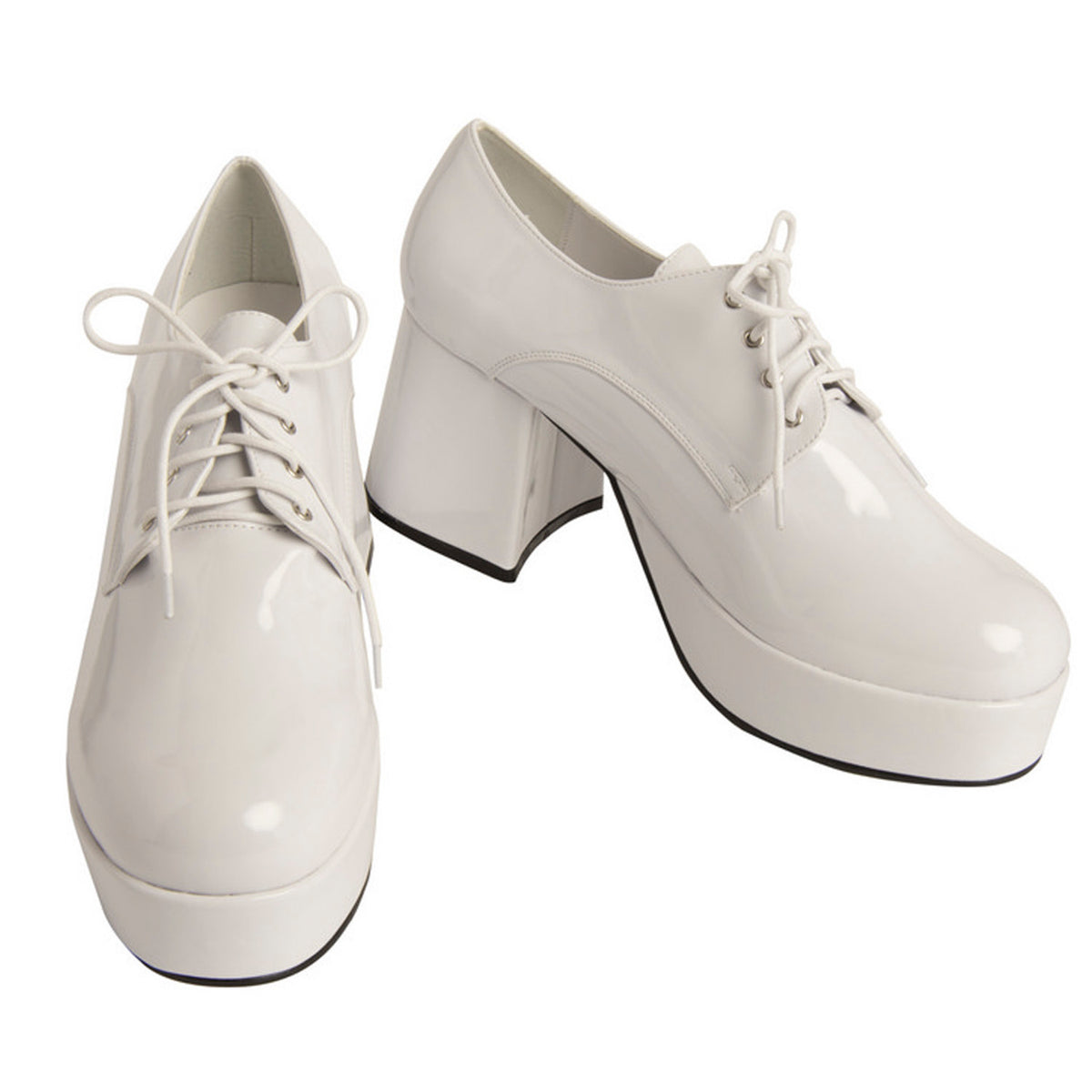 White Pimp Platform Shoes for Men — Costume Super Center