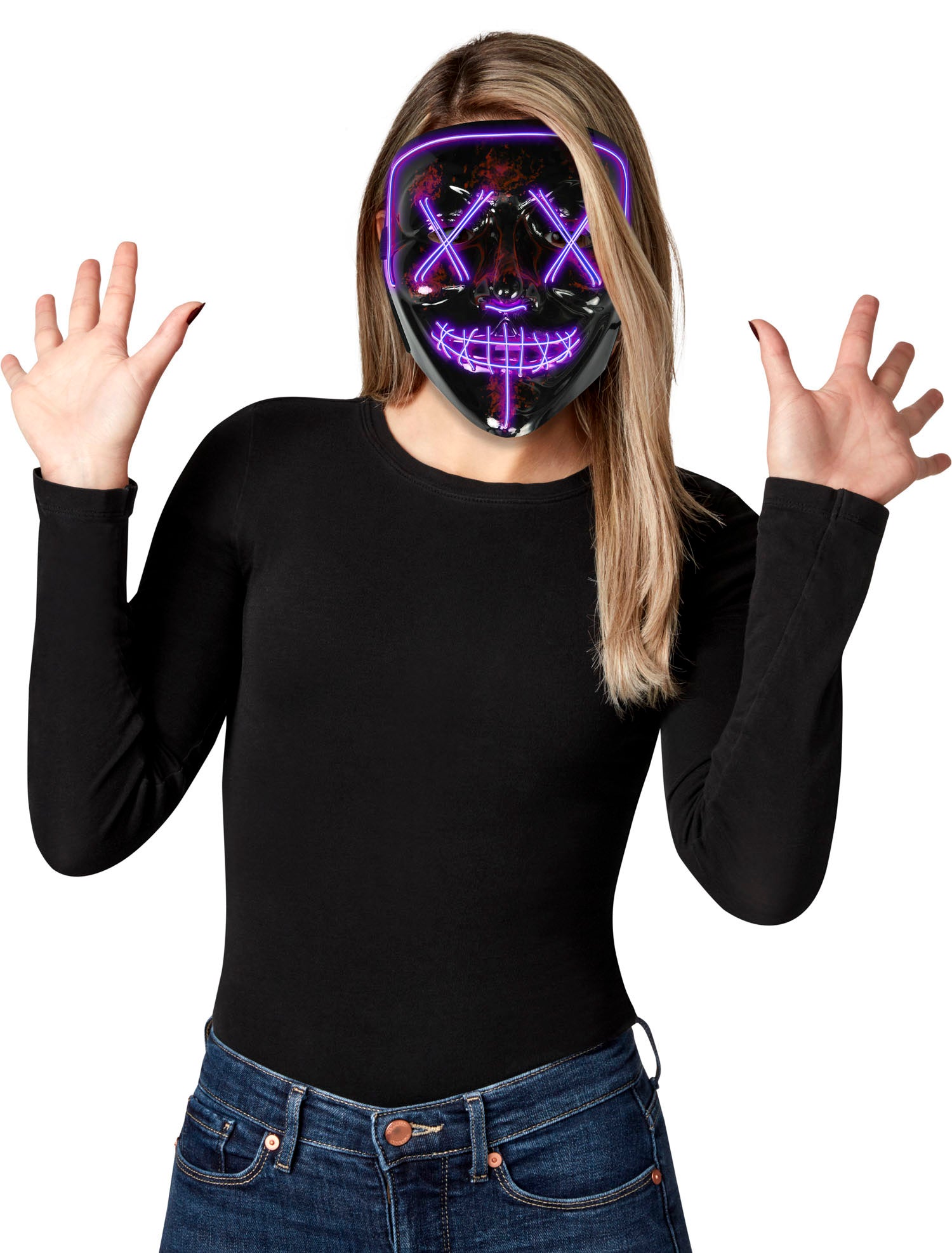 LED Purple Mask — Costume Super Center