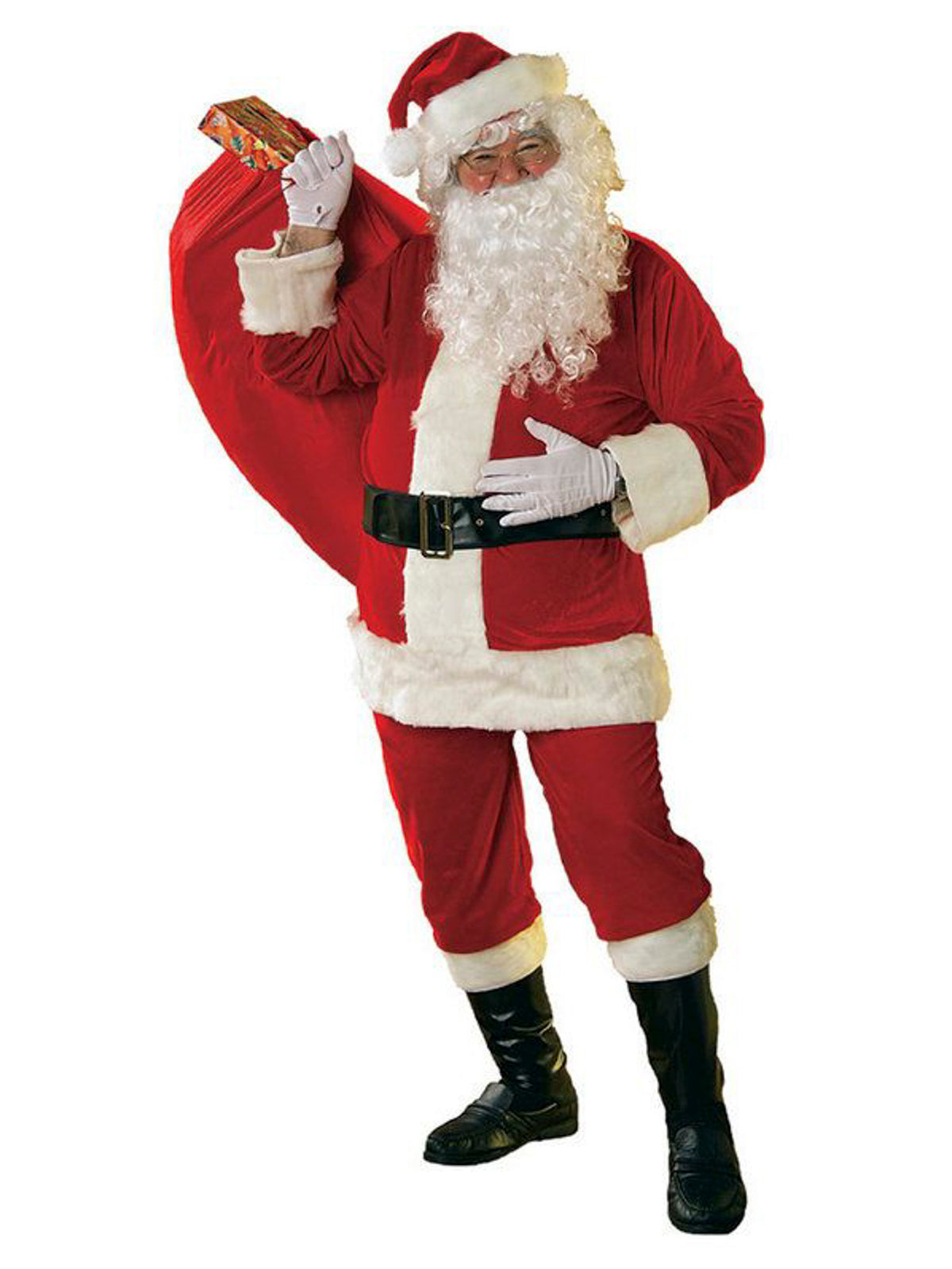 Mens 10 Piece Santa Suit Set — Costume Super Center