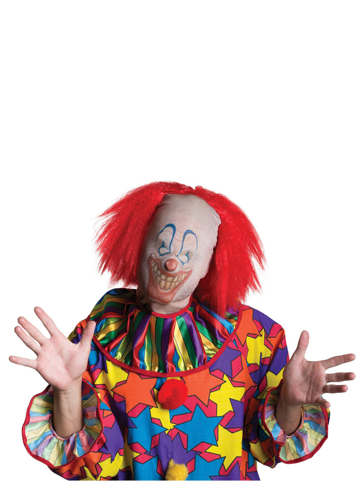 Adult Scary Clown Mask W/Wig — Costume Super Center