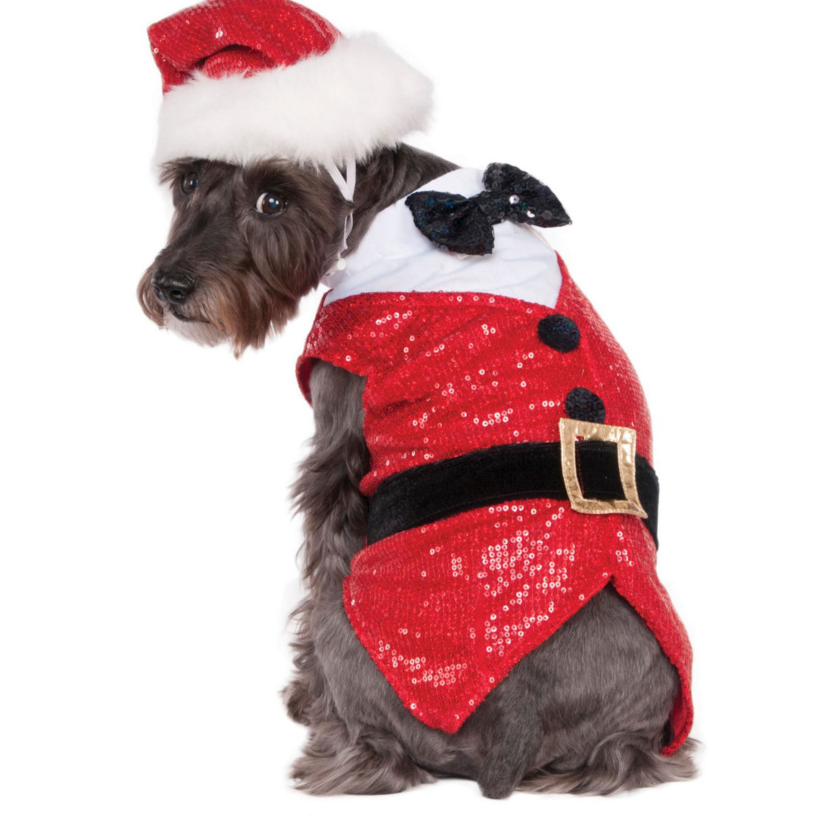 Sequin Santa Outfit Classic Pet Costume — Costume Super Center