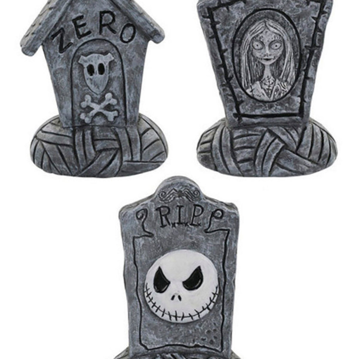 The Nightmare Before Christmas Mini Tombstone Set Jack/Sally/Zero ...